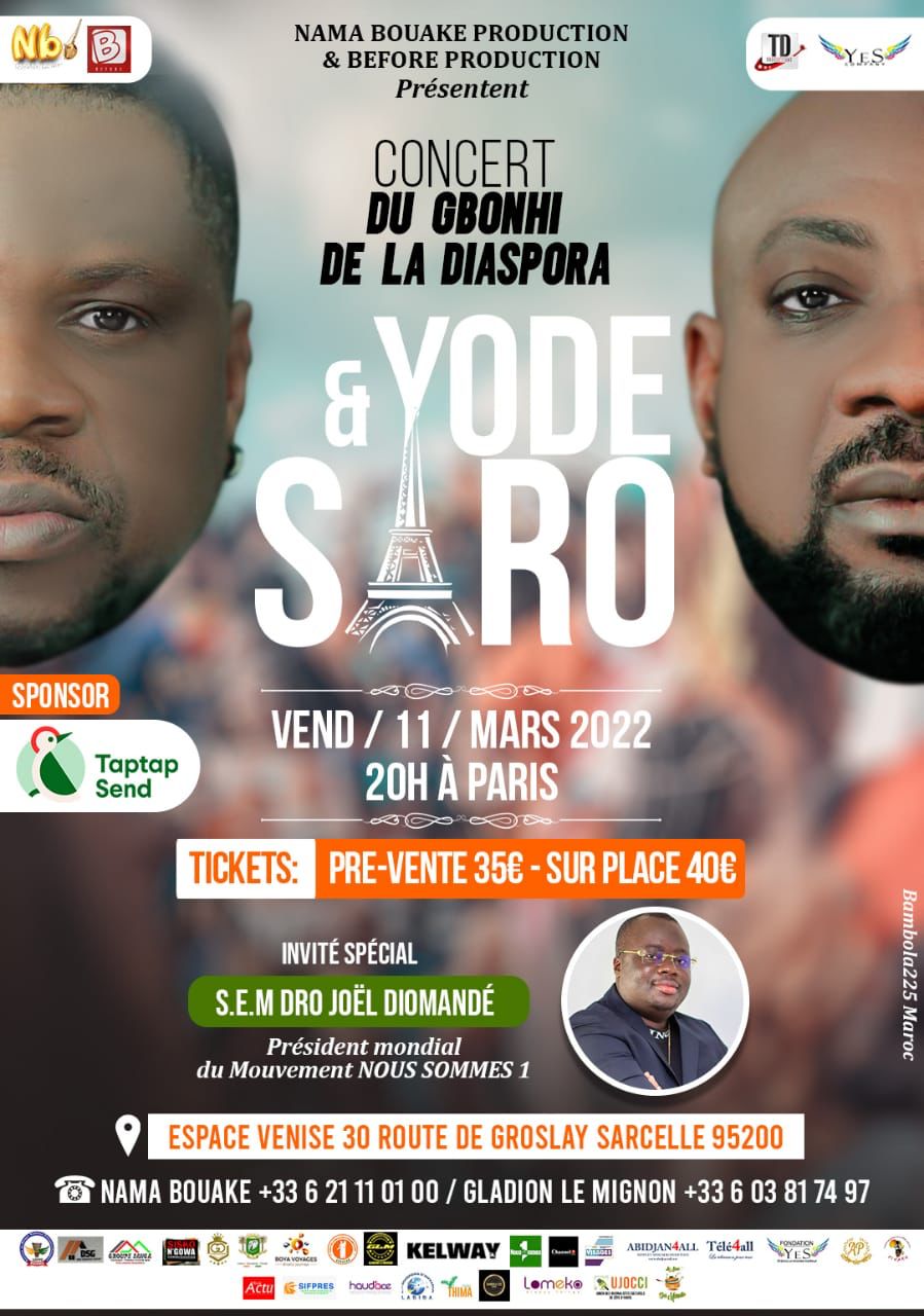 Yodé et Siro : Concert du gbonhi de la diaspora - afriquefemme.com